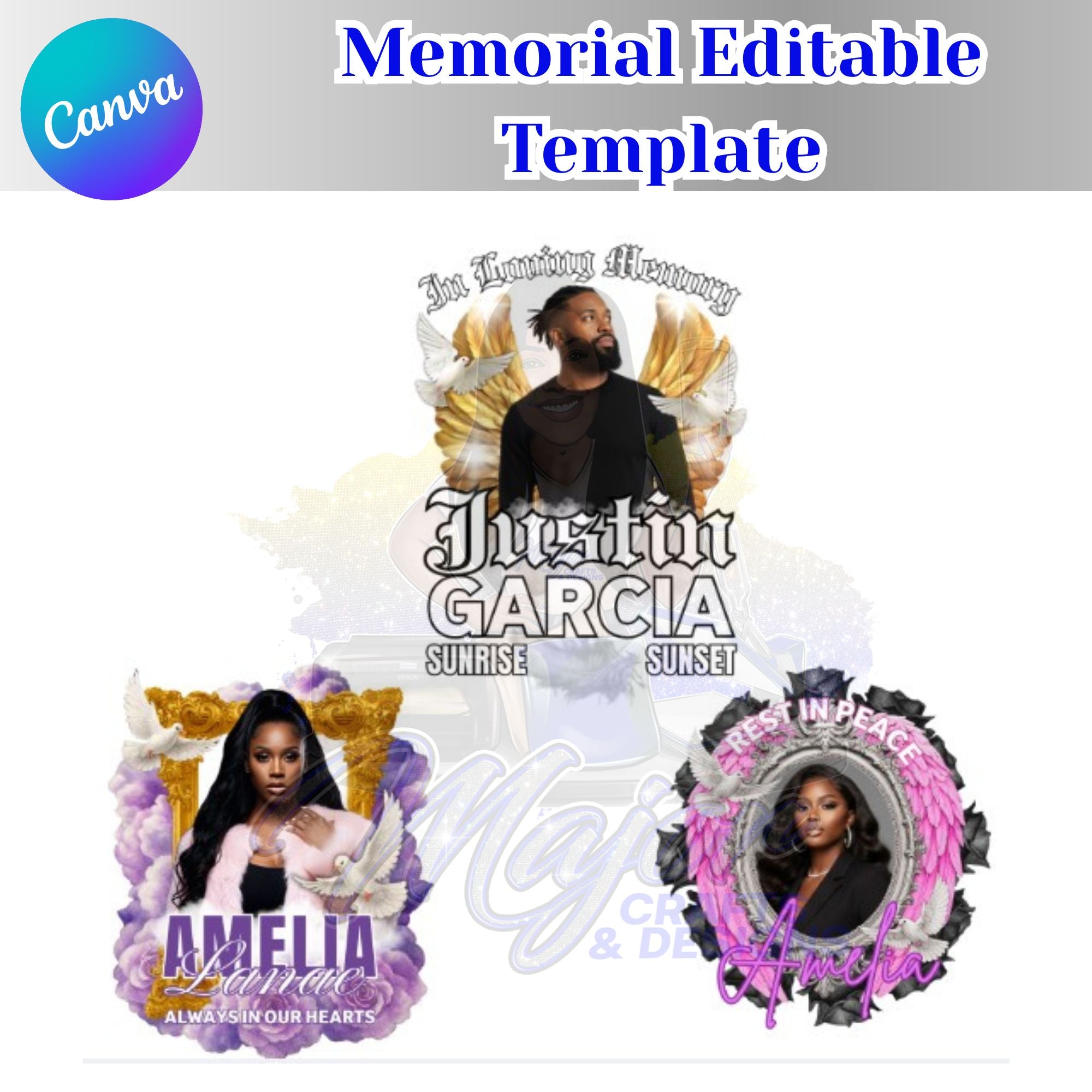 3 Memorial Design Templates – Major Crafts & Designs