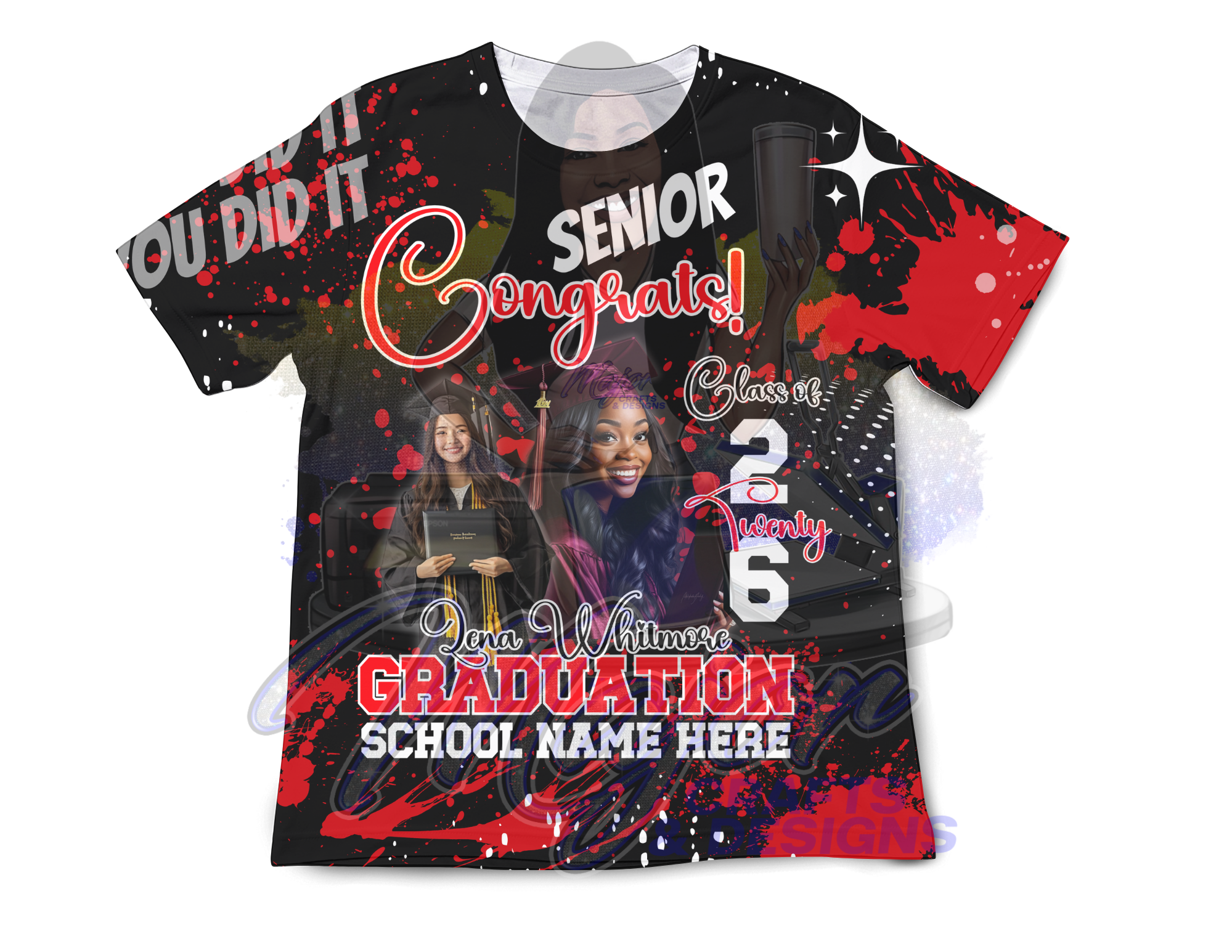 Custom 3D Grad Tee – Major Crafts & Designs